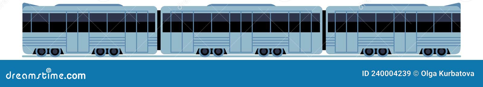 Train Side View. Subway or Metro Transport Units Stock Illustration ...