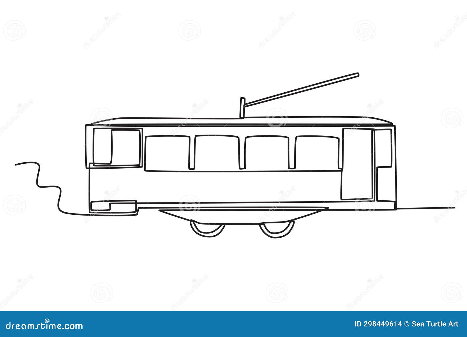 A train side view stock vector. Illustration of tourist - 298449614