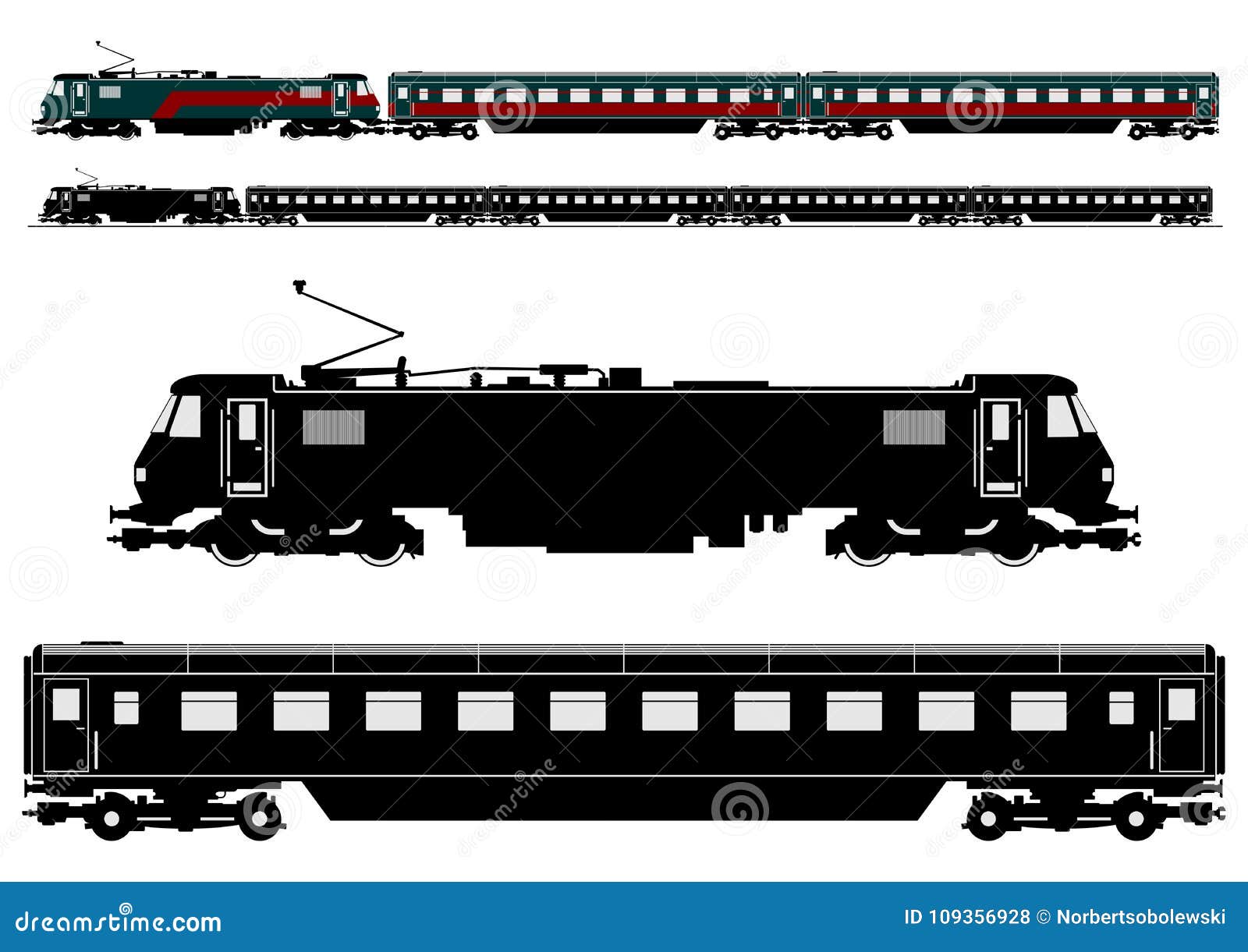 Train Silhouette Vector