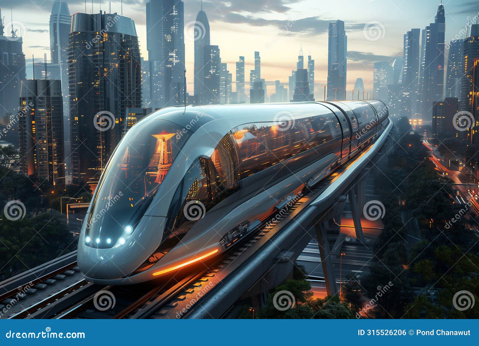 Train Speed and Building Modern Stock Illustration - Illustration of ...