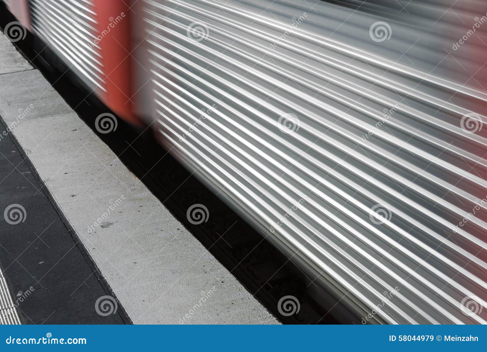 Train in Speed Passing the Platform Stock Image - Image of passenger ...