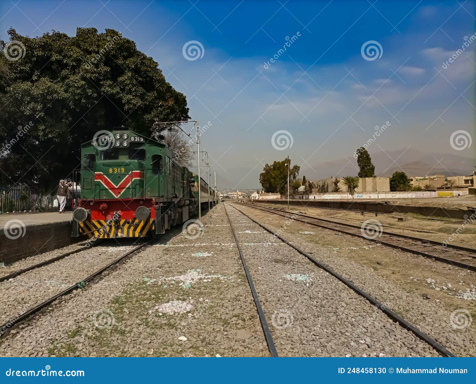 Train Standing at Railway Platform, Public Transportation, Old ...
