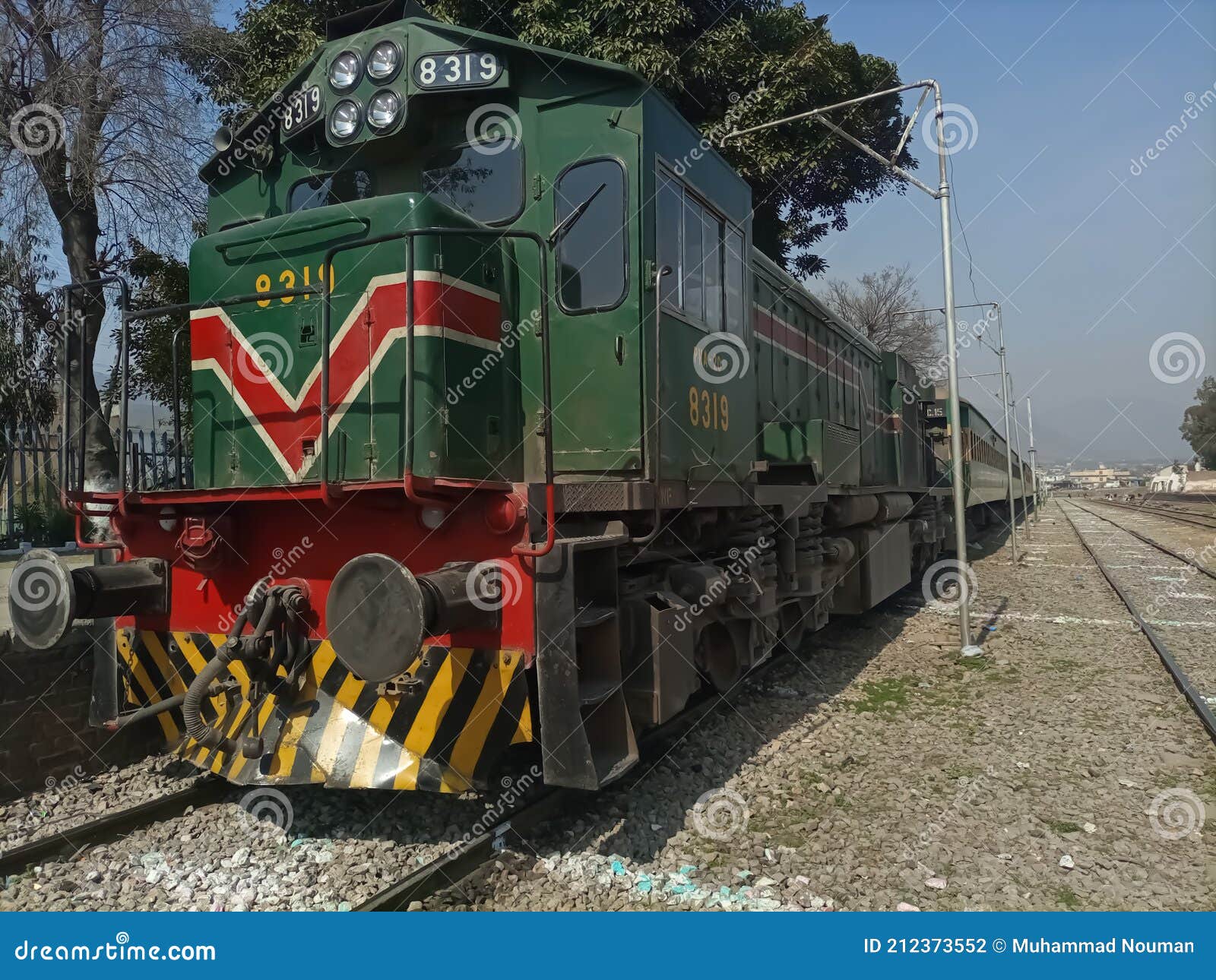 Train Standing on Railway Station. Pakistan Railway Editorial ...
