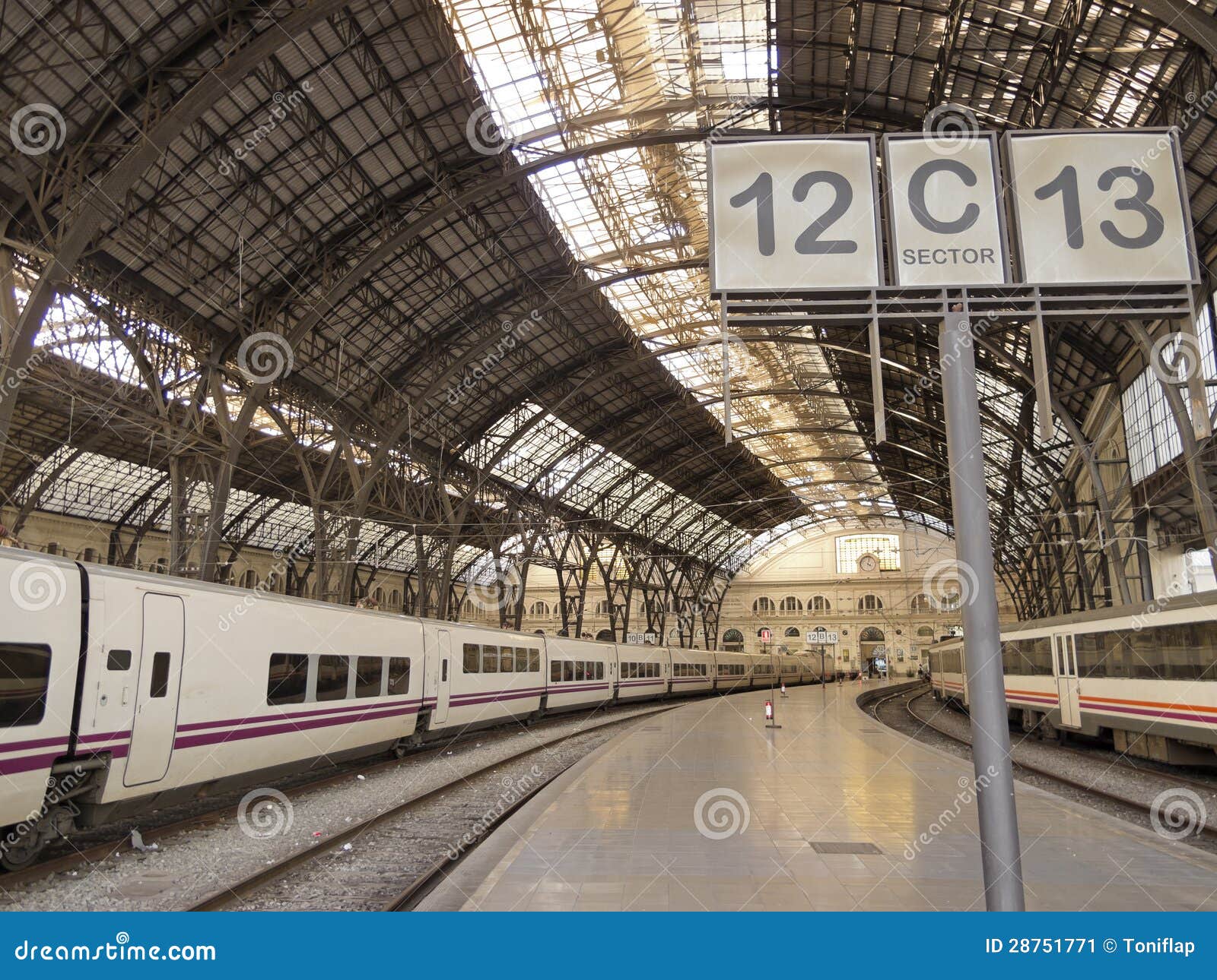 Train station. Barcelona stock image. Image of architectural - 28751771