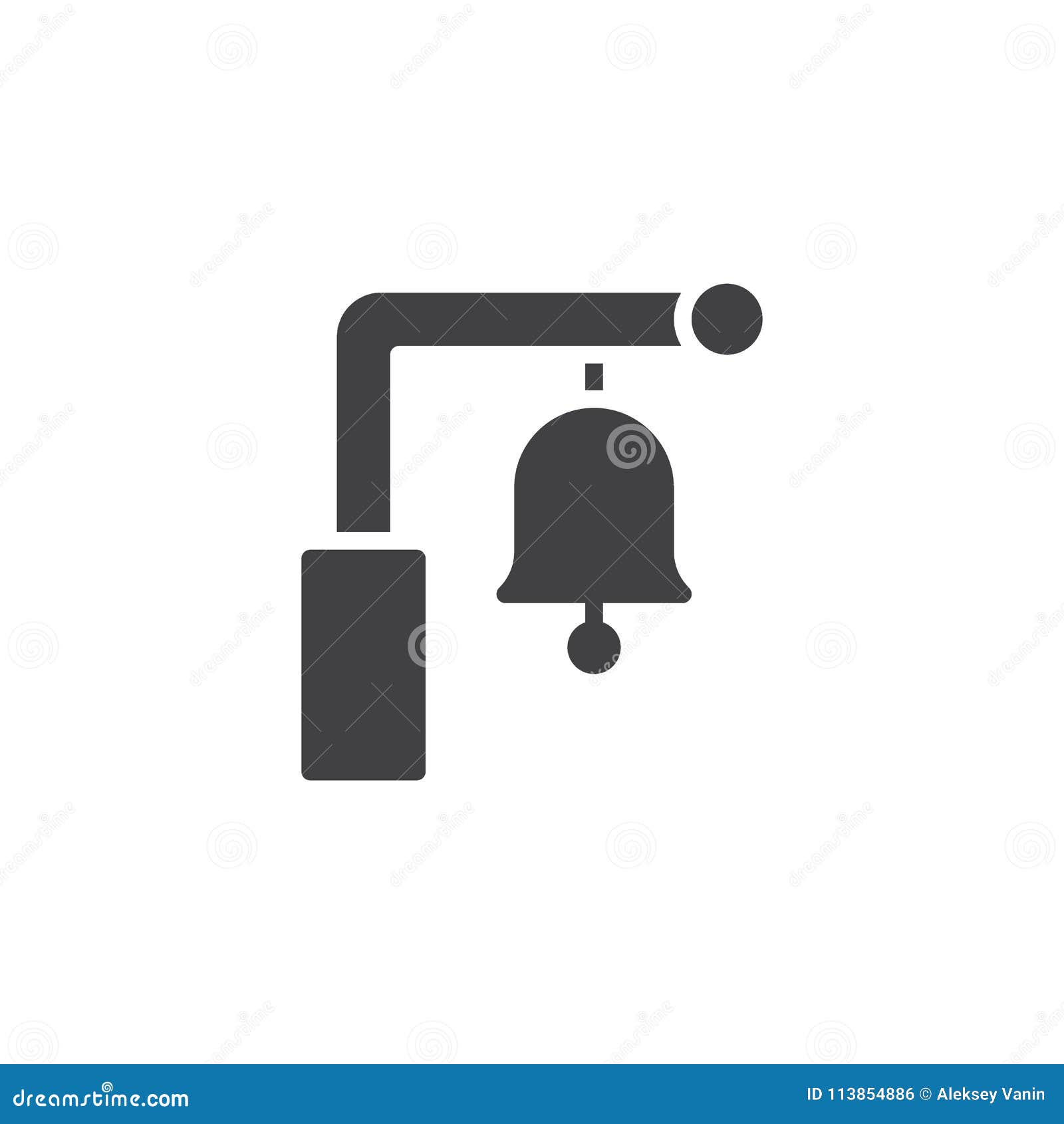 Train Station Bell Vector Icon Stock Vector - Illustration of transport ...