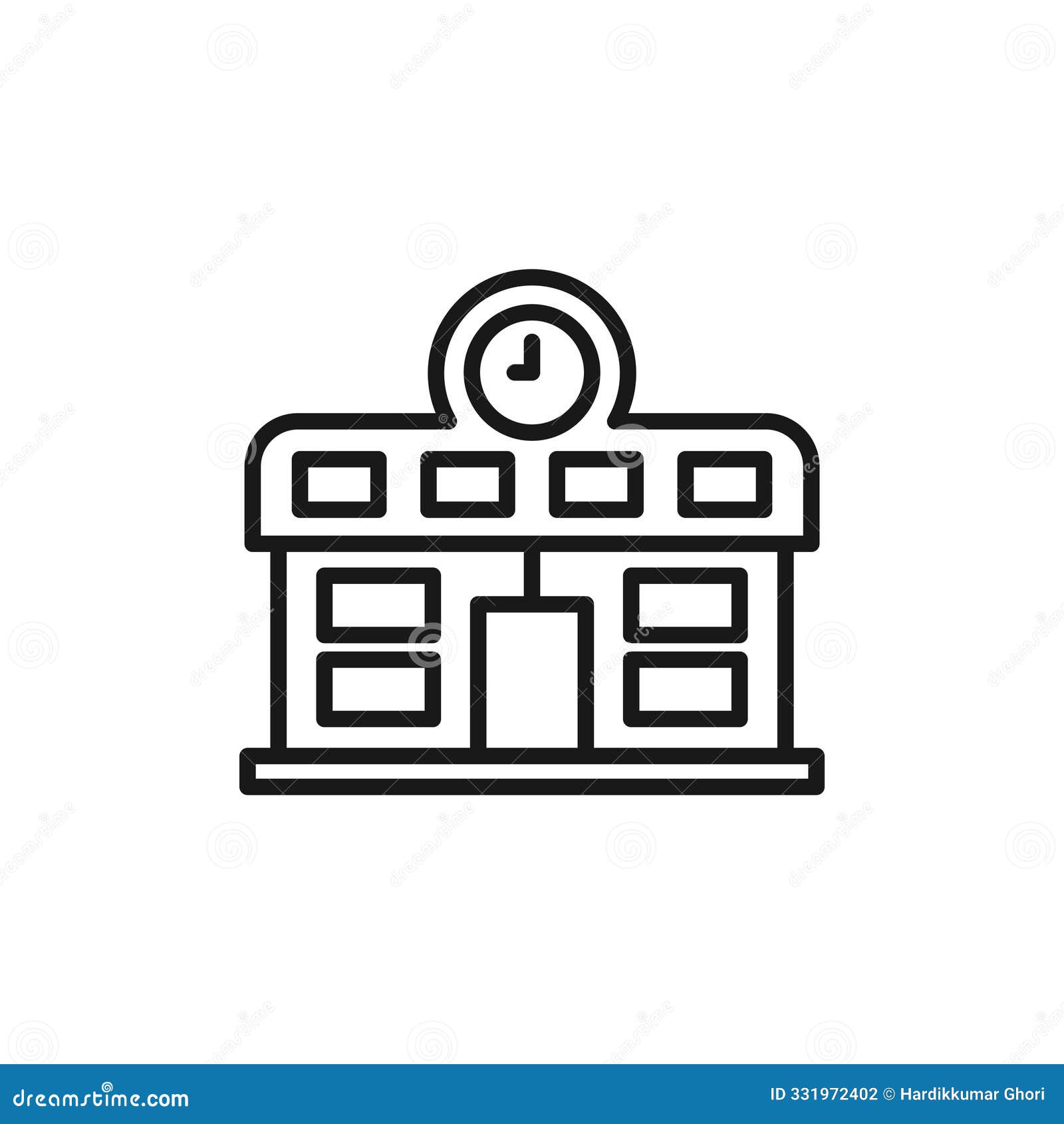 Train Station Building Icon Stock Vector - Illustration of pictogram ...