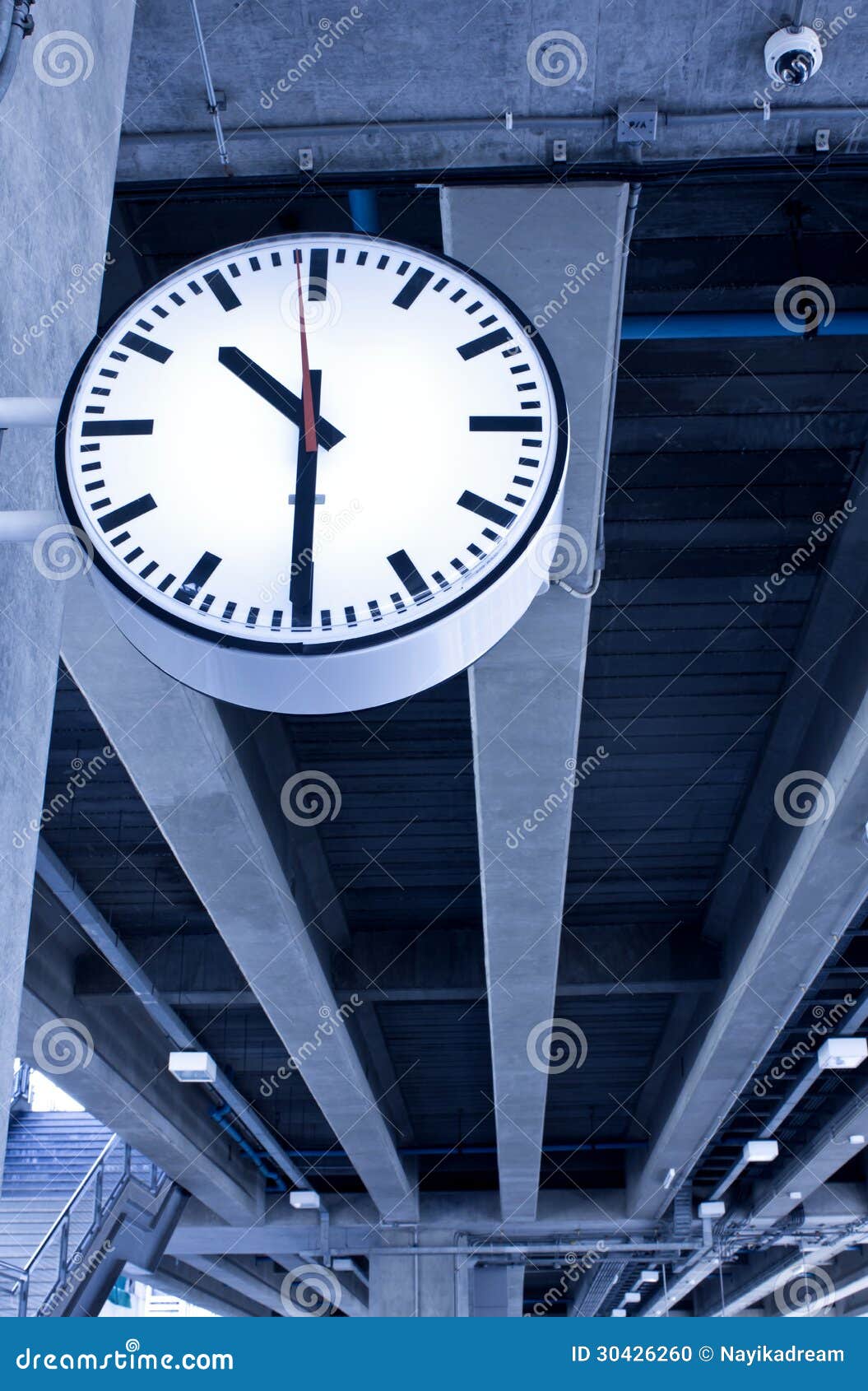 Train station clock stock photo. Image of hour, construction - 30426260