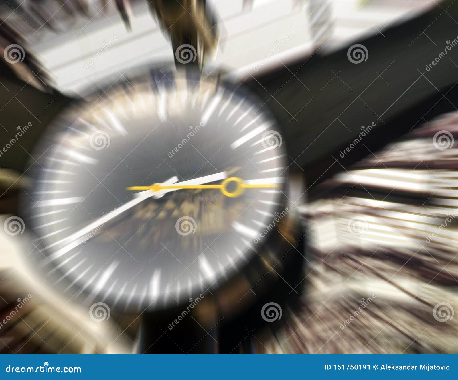 Train Station Clock in Motion Blur Stock Image - Image of work, clock ...