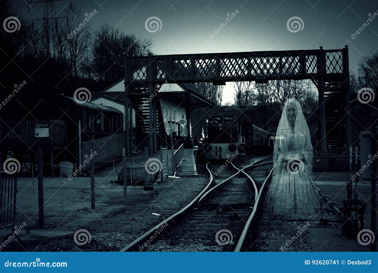 Train Station Ghost stock image. Image of abstract, lady - 92620741
