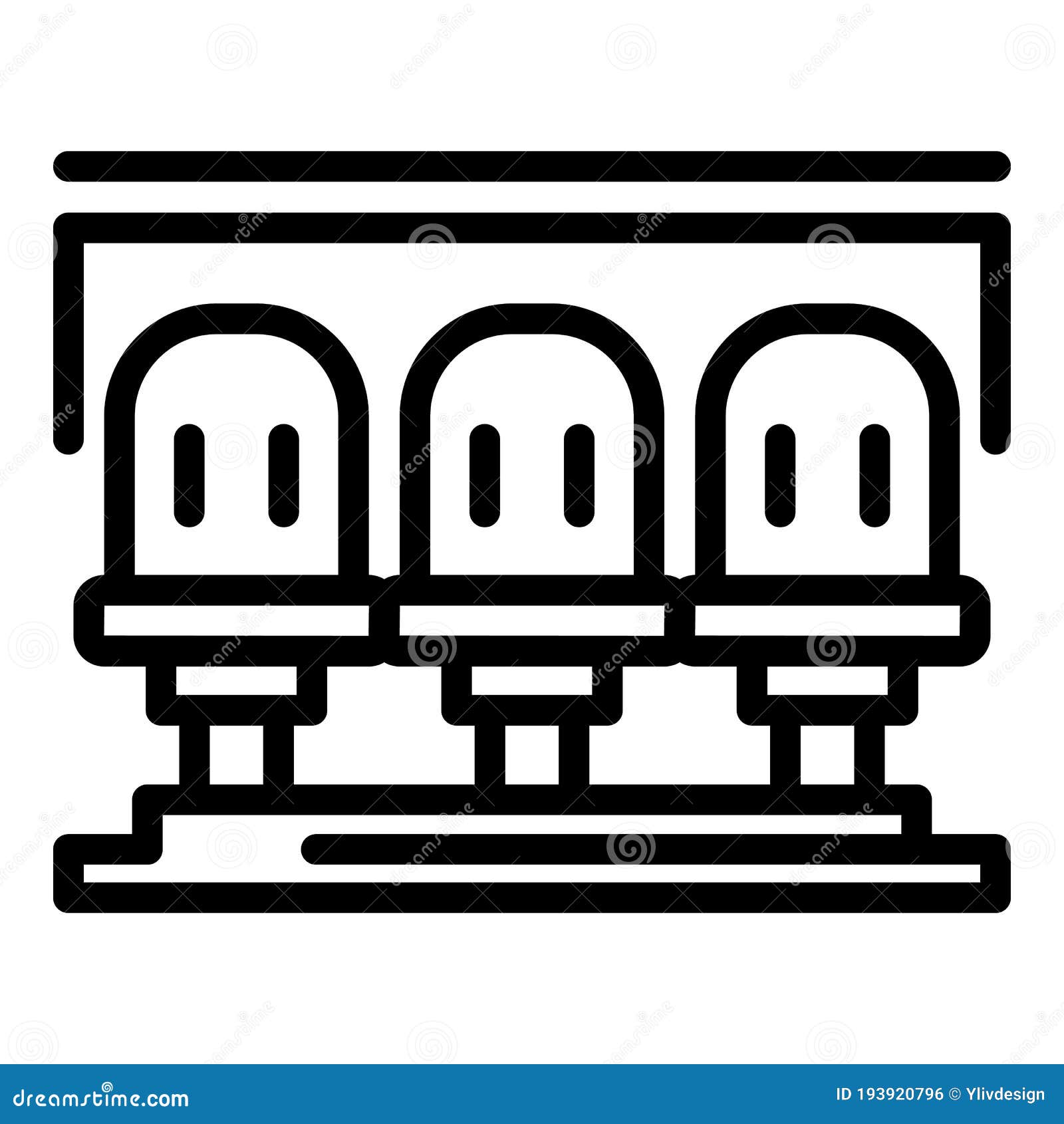 Train Station Icon, Outline Style Stock Vector - Illustration of door ...
