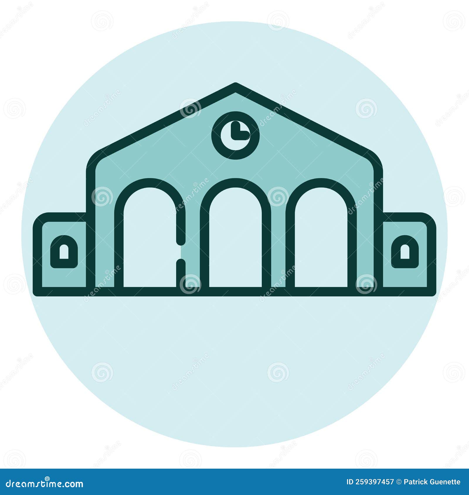 Train station, icon stock vector. Illustration of design - 259397457