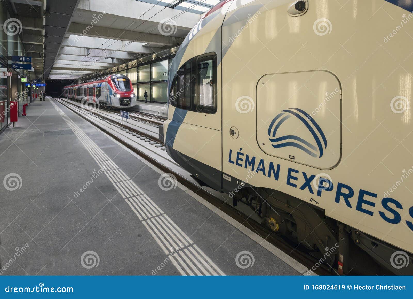Geneva a Station of the Leman Express Editorial Stock Image - Image of ...