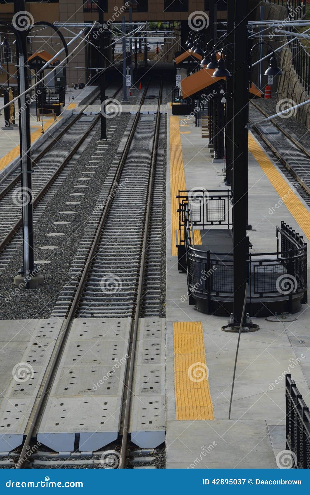 Train Station for Light Rail Stock Image - Image of tunnel, people ...