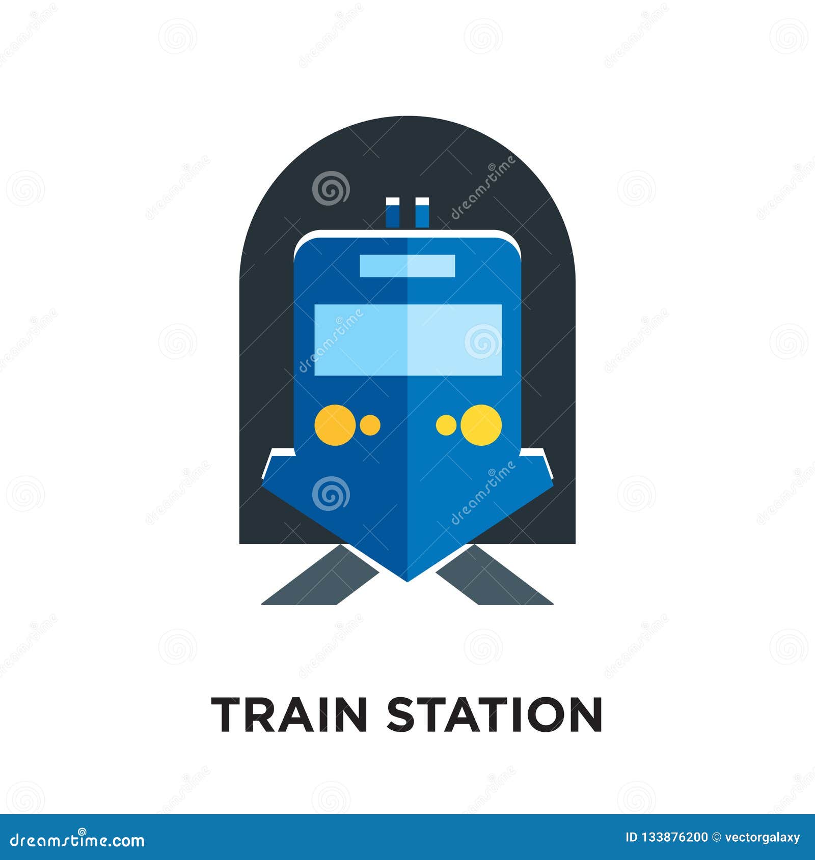 Train Station Logo Isolated on White Background for Your Web, Mo Stock ...