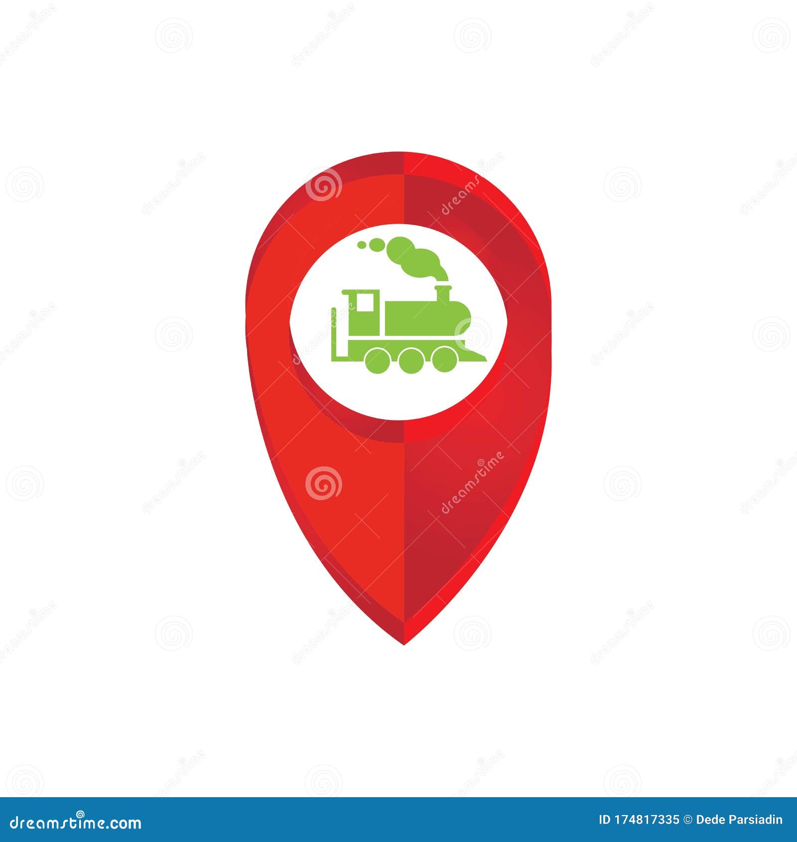 Train Station Map Pin Icon. Train Station Map Point Symbol. Flat Design ...