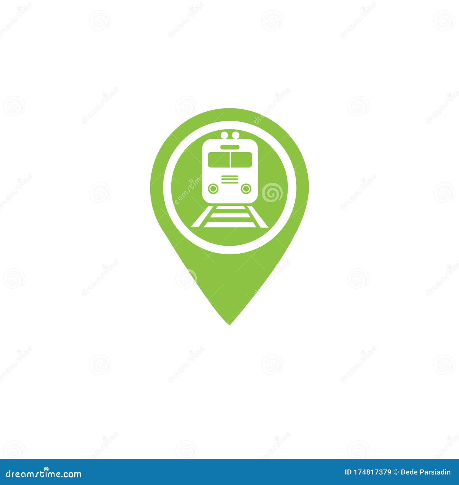 Train Station Map Pin Icon. Train Station Map Point Symbol. Flat Design ...