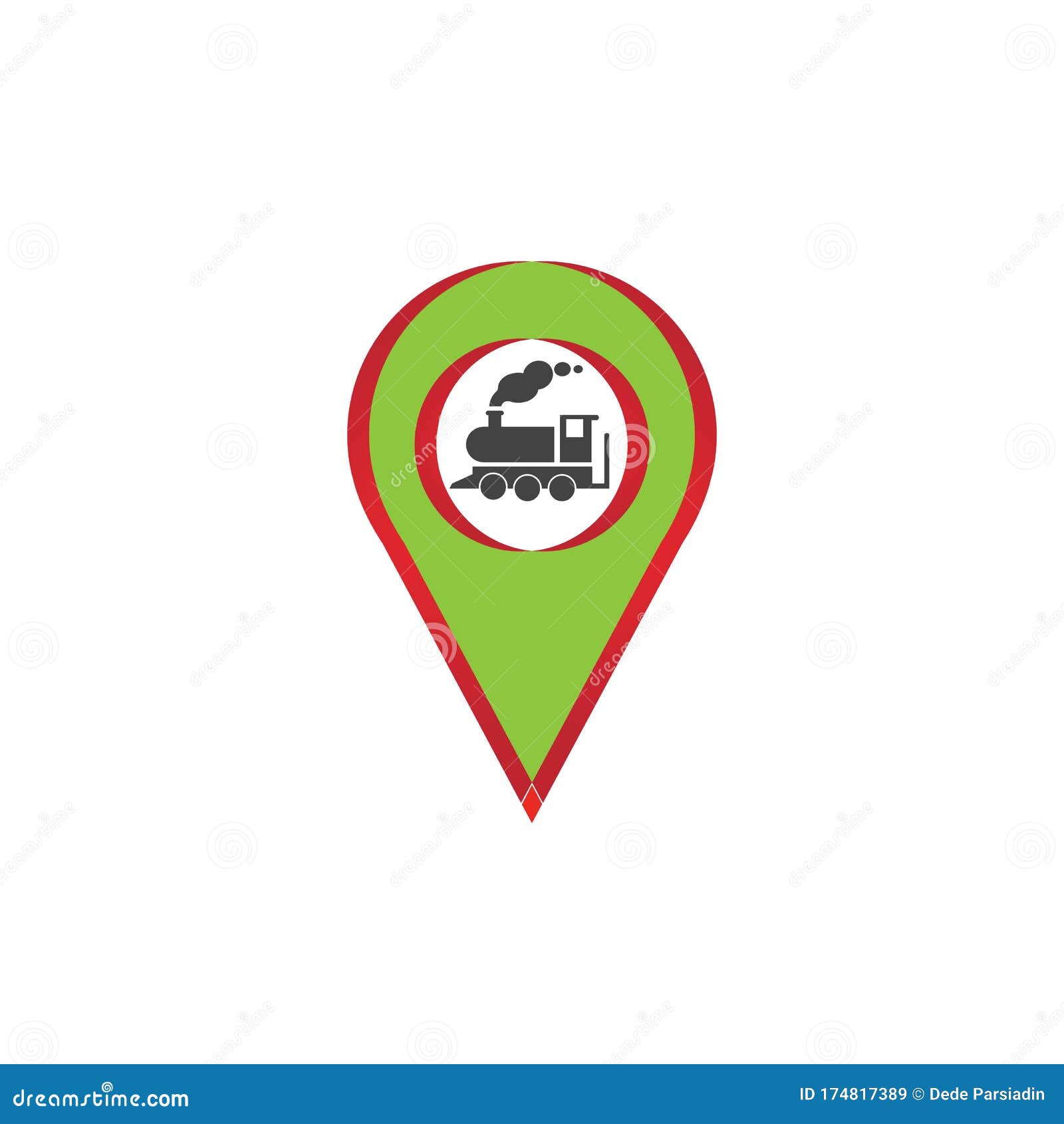 Train Station Map Pin Icon. Train Station Map Point Symbol. Flat Design ...