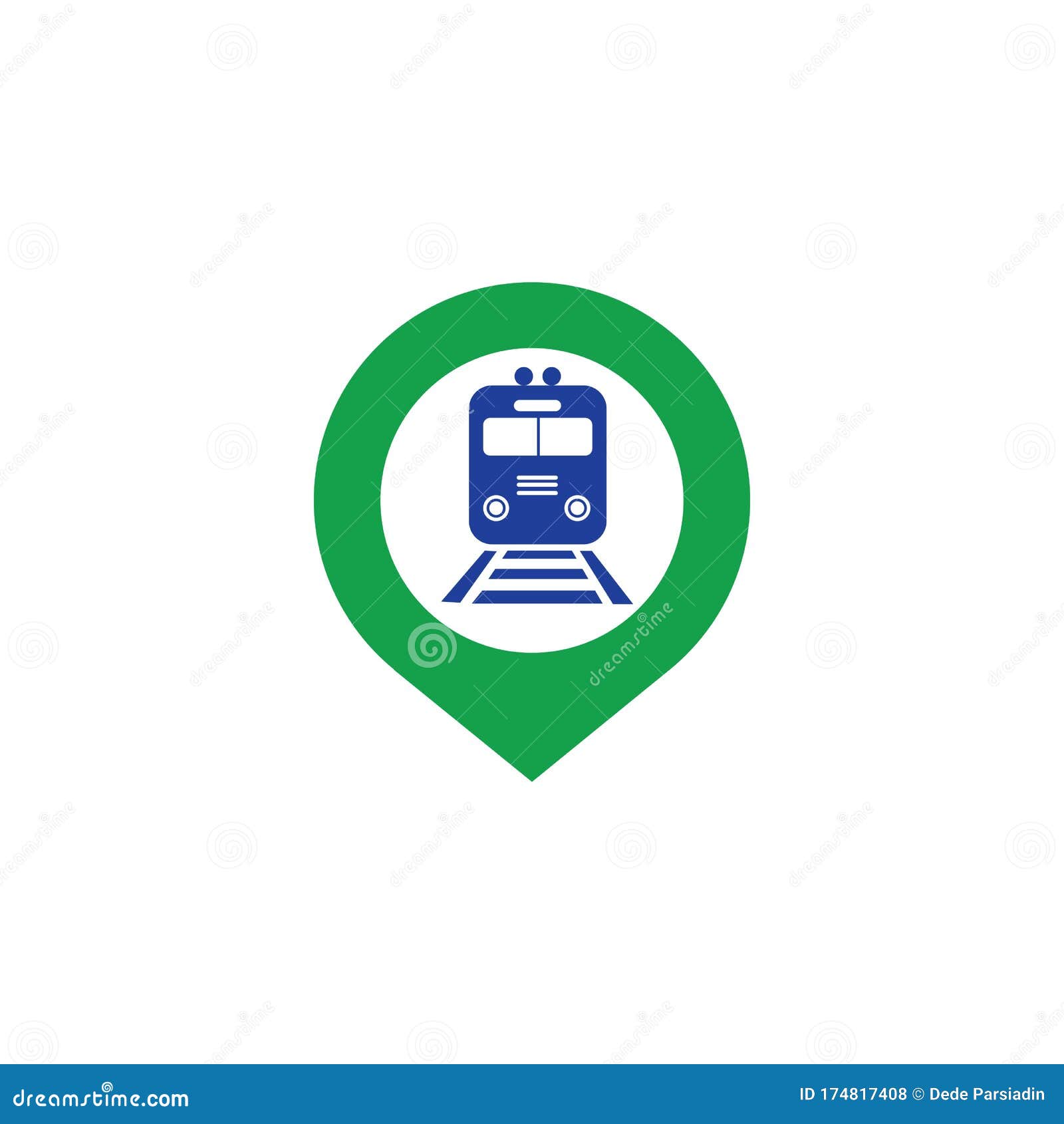 Train Station Map Pin Icon. Train Station Map Point Symbol. Flat Design ...