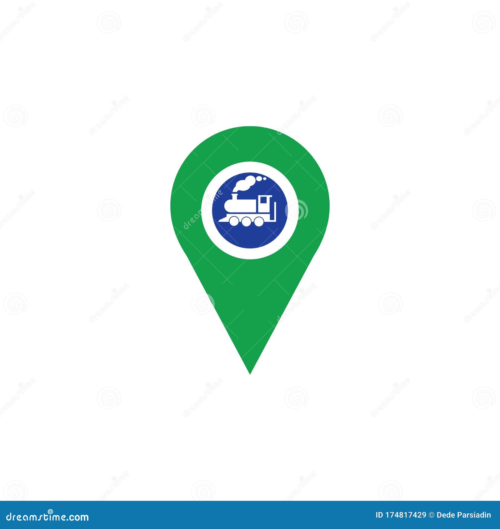 Train Station Map Pin Icon. Train Station Map Point Symbol. Flat Design ...