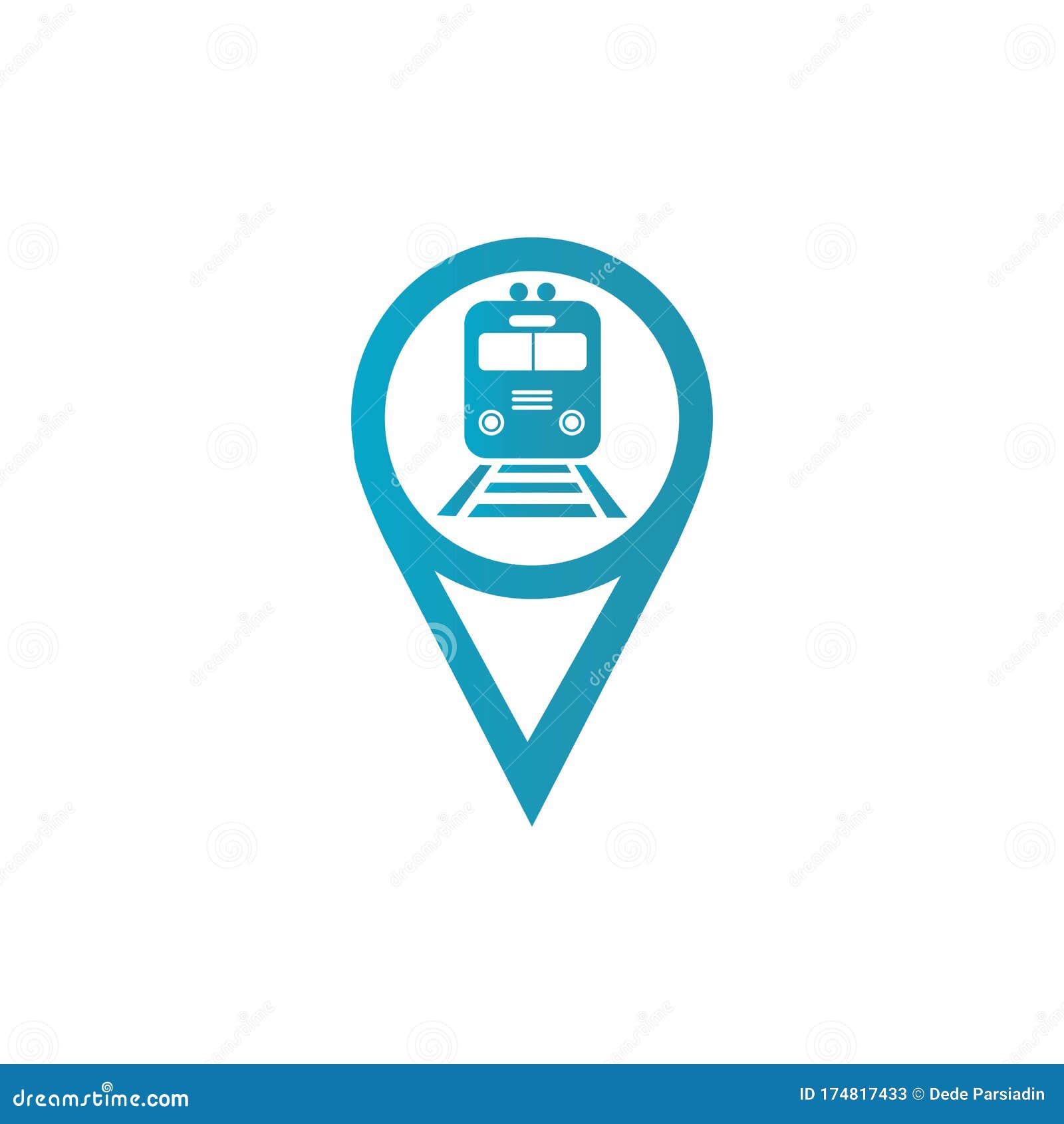 Train Station Map Pin Icon. Train Station Map Point Symbol. Flat Design ...