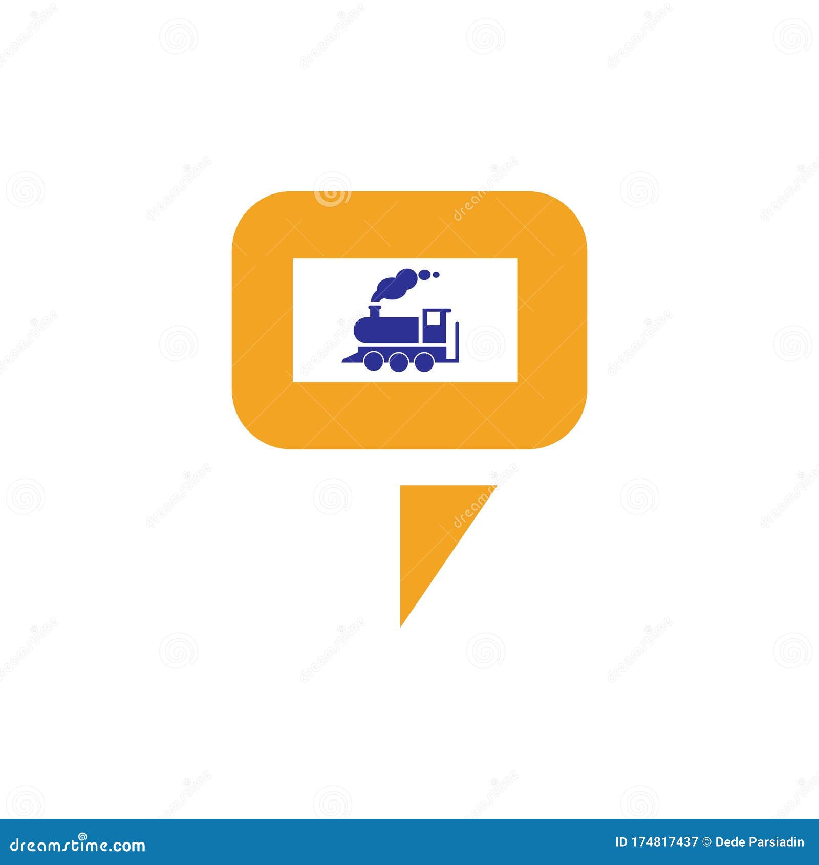 Train Station Map Pin Icon. Train Station Map Point Symbol. Flat Design ...