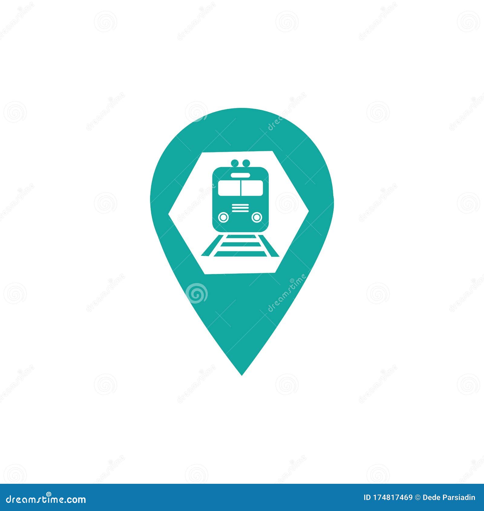 Train Station Map Pin Icon. Train Station Map Point Symbol. Flat Design ...