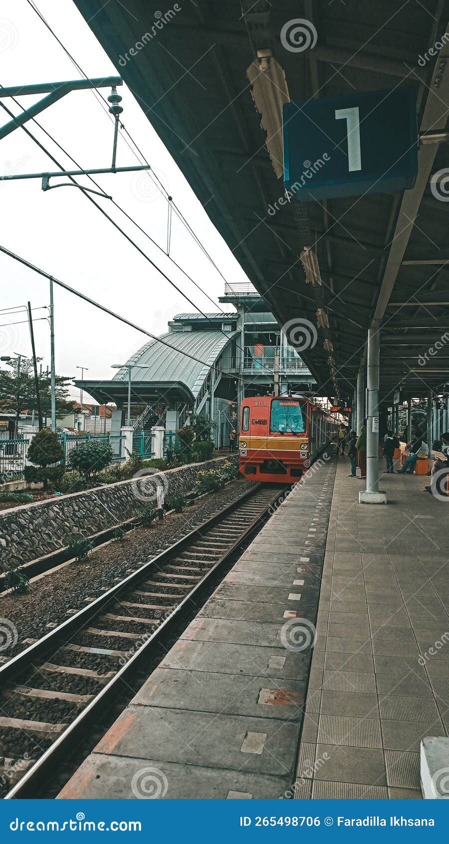Train on the Station in the Morning Stock Photo - Image of railway ...