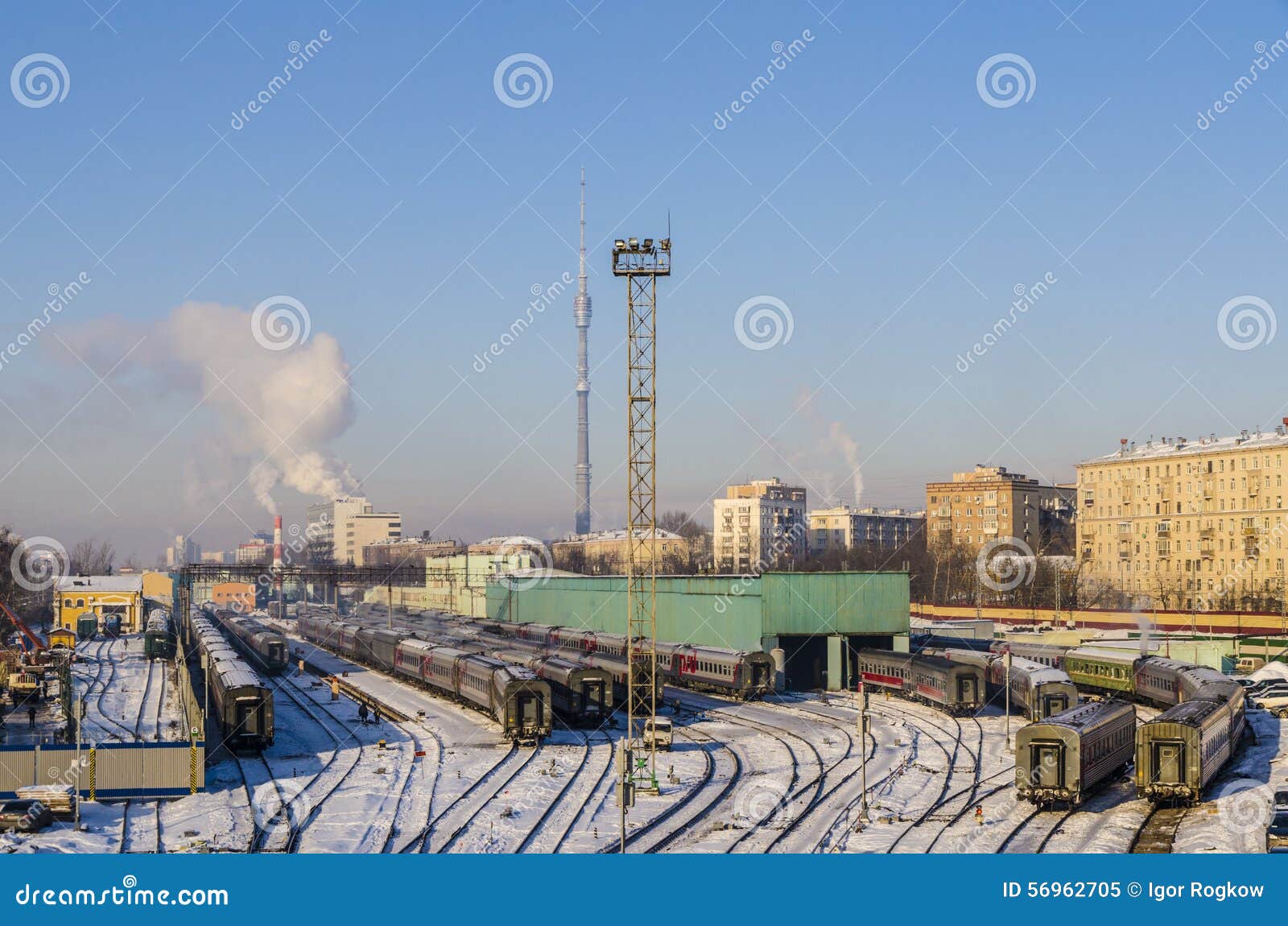 The Train Station in Moscow in the Winter Trains Editorial Image ...