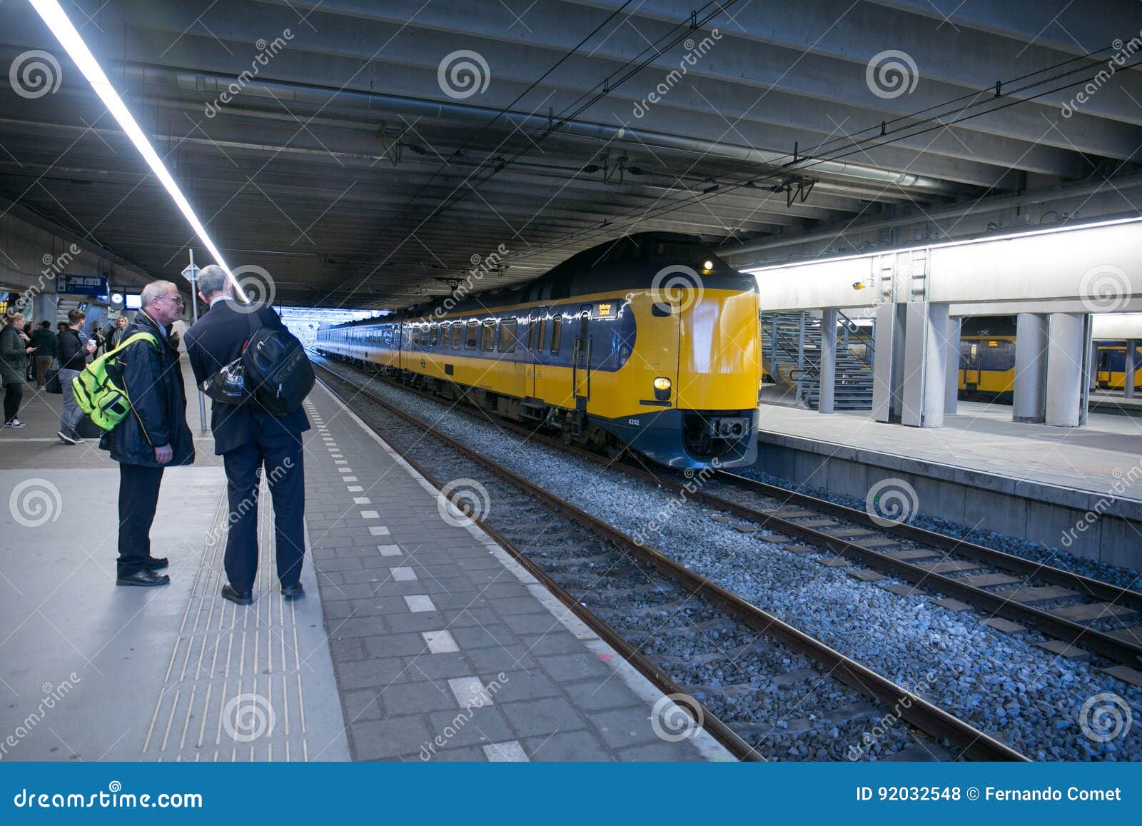Train Station in the Netherlands Editorial Stock Photo - Image of rail ...