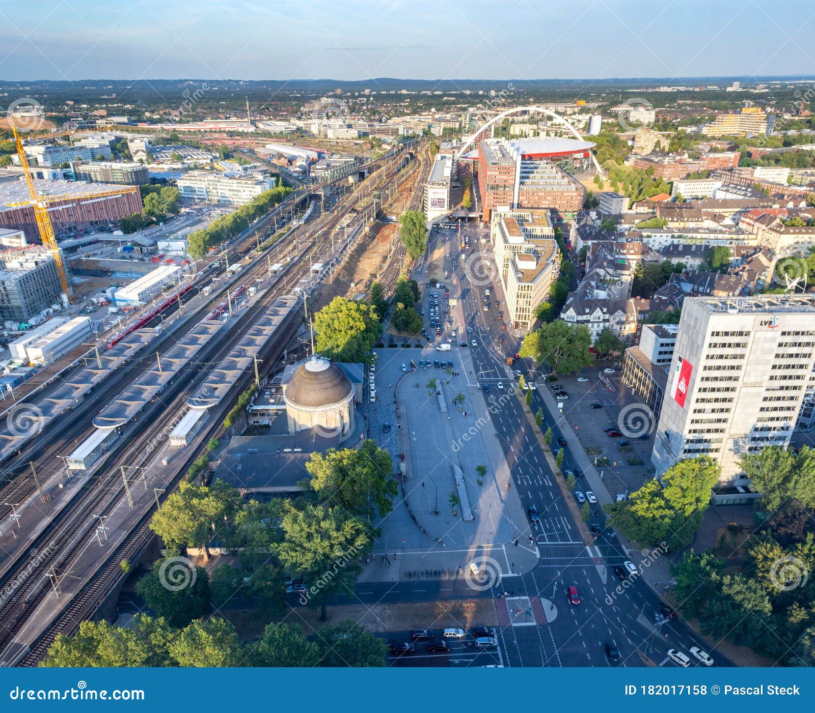 Train Station from Observation Deck KolnTriangle LVR-Tower Cologne ...