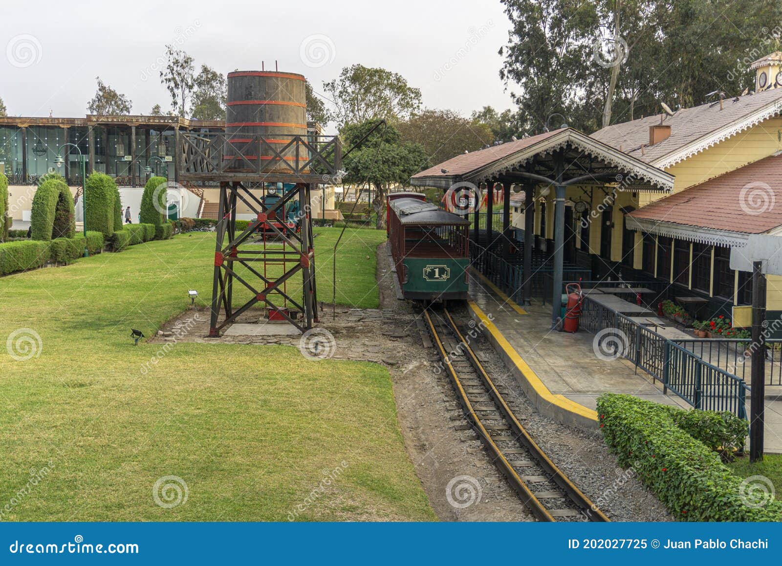 Train station in a park stock image. Image of transportation - 202027725