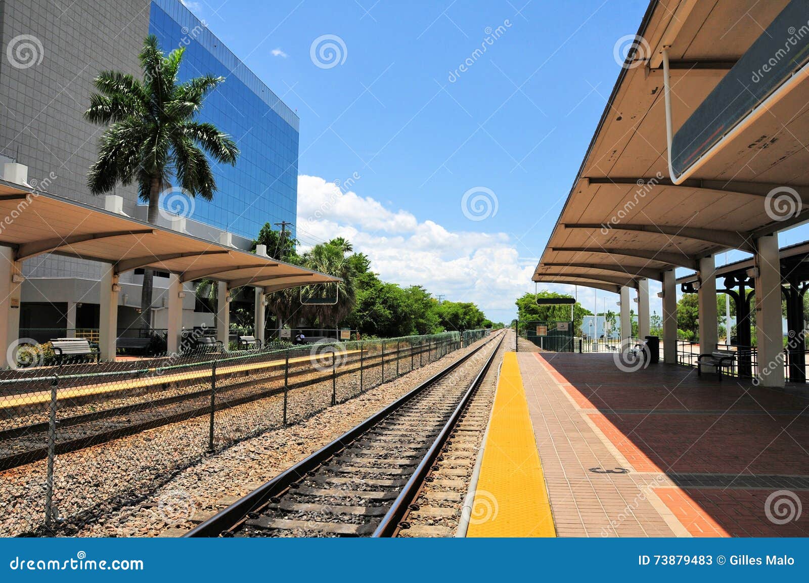 Train Station Perspective, South Florida Stock Image - Image of ...