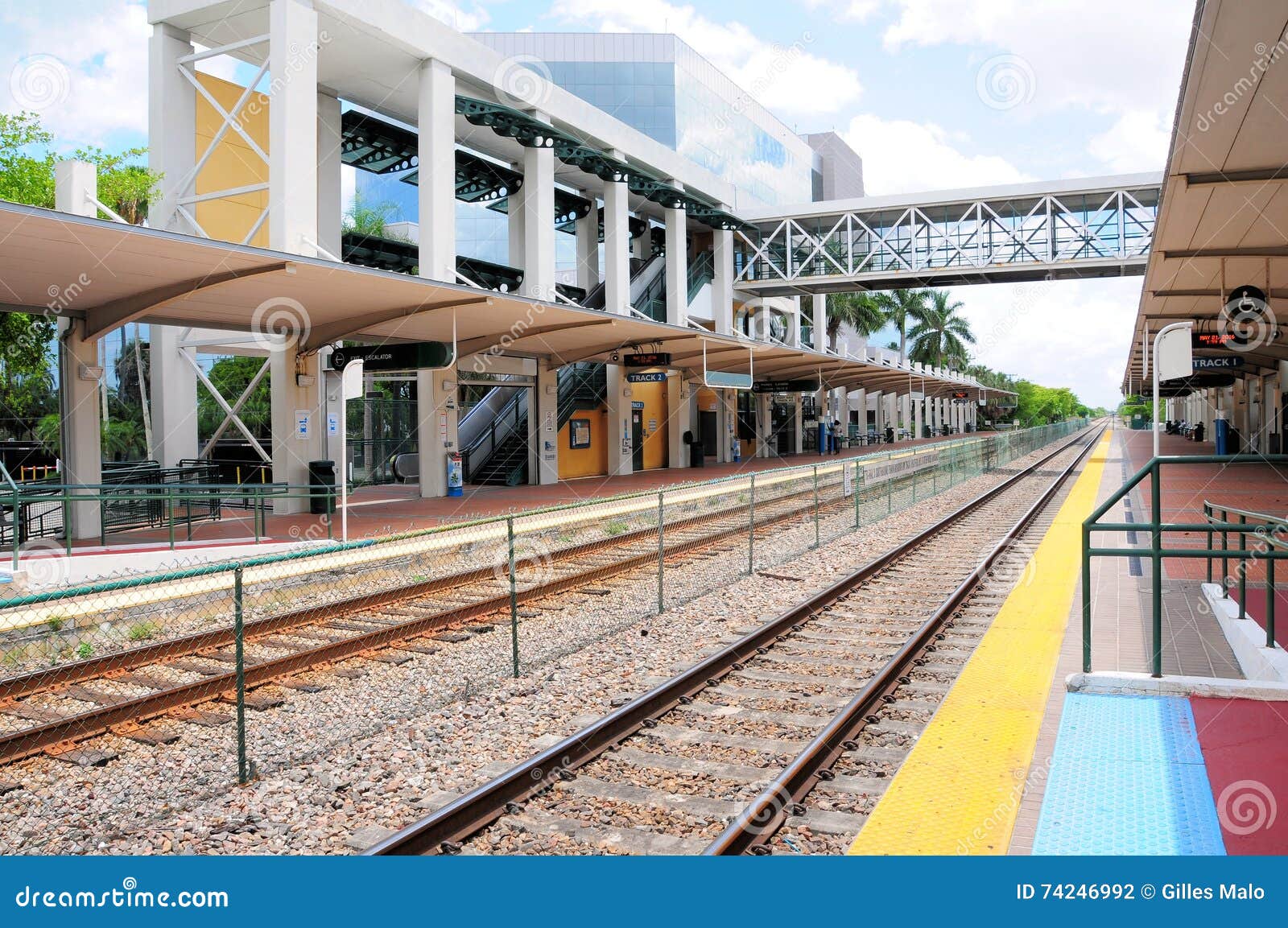 Train Station in Perspective View Stock Photo - Image of fast, tracks ...