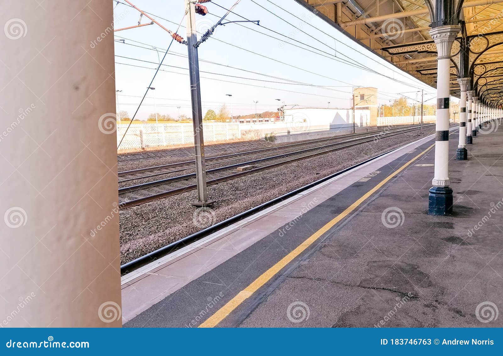 Train Station Platform View Stock Image - Image of transportation ...