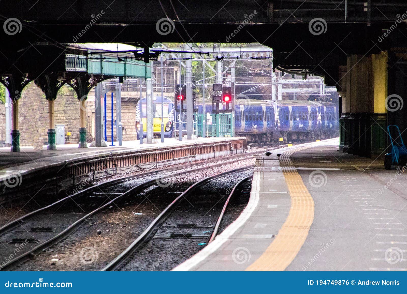 Train Station Platform View Stock Photo - Image of british, delayed ...
