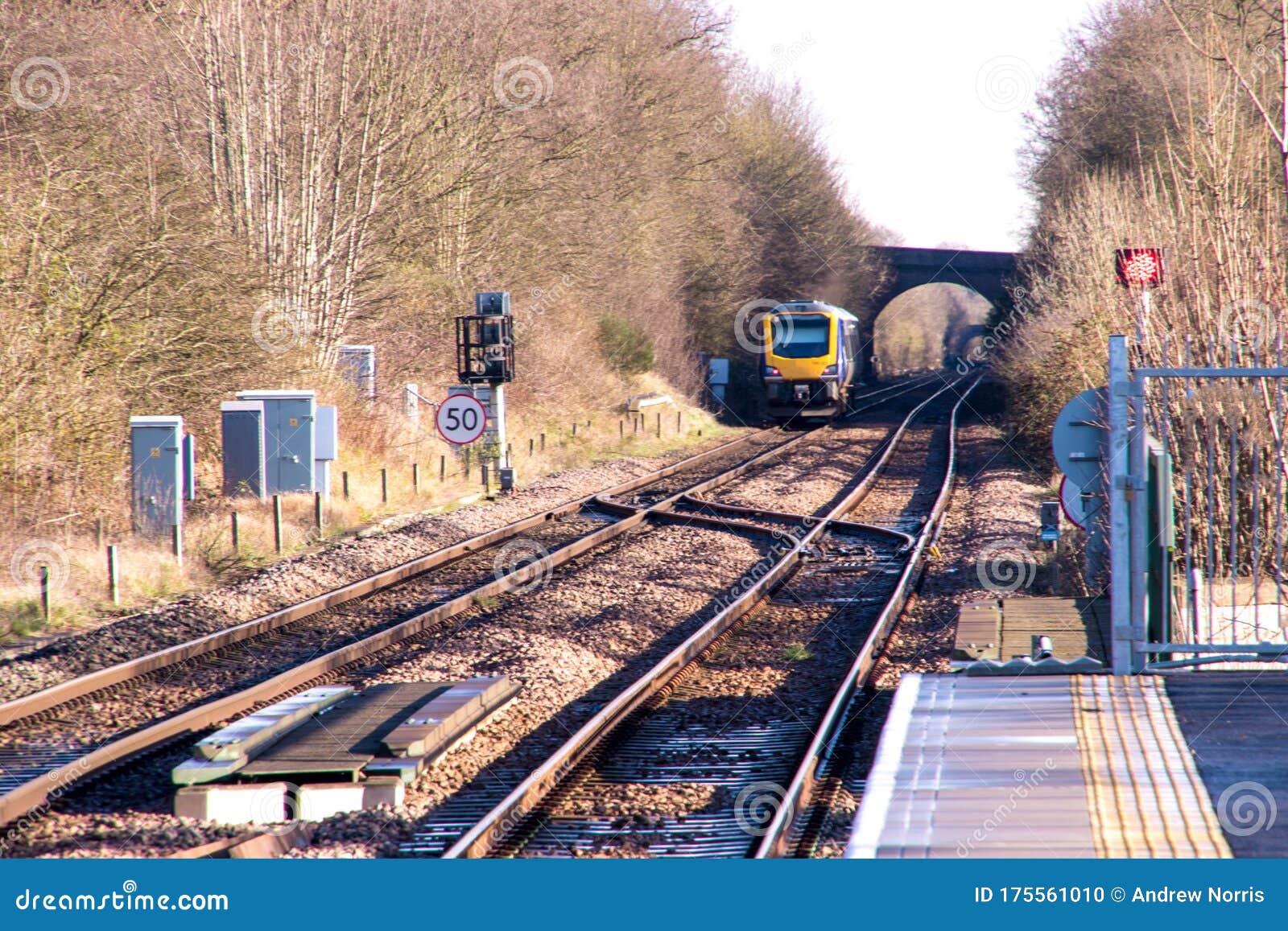 Train Station Platform View Stock Photo - Image of blank, line: 175561010