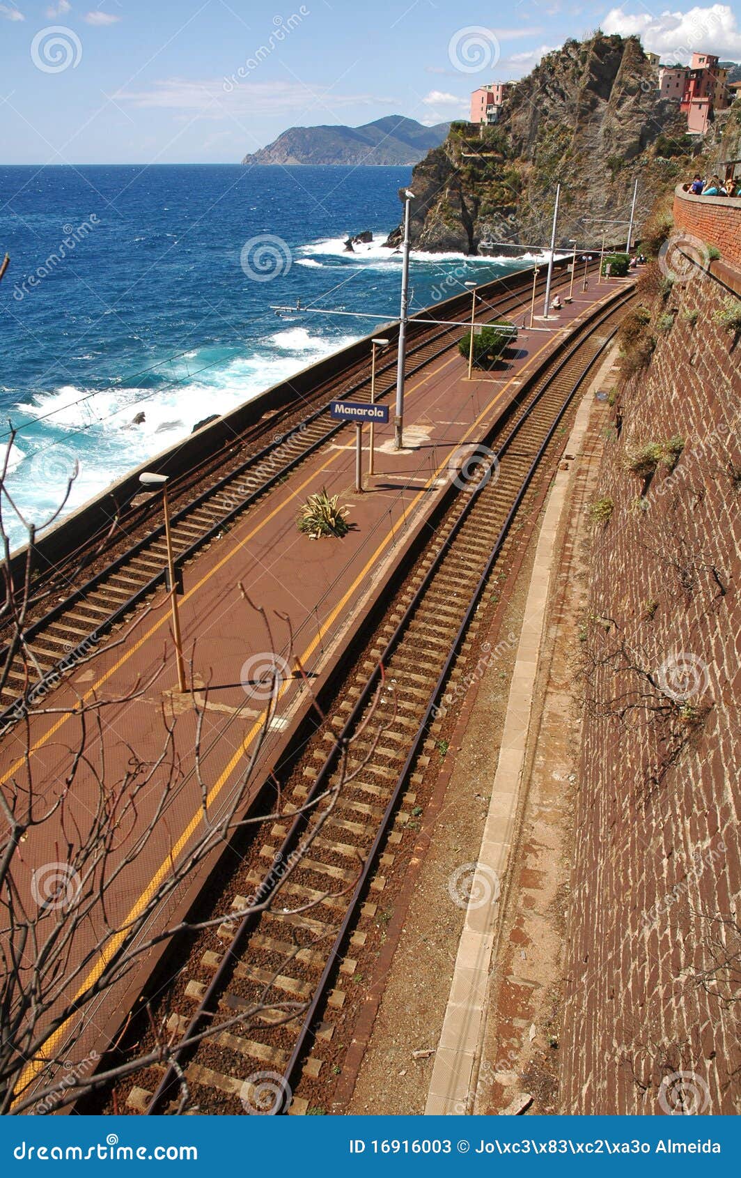 Train station by the sea stock image. Image of rocky - 16916003