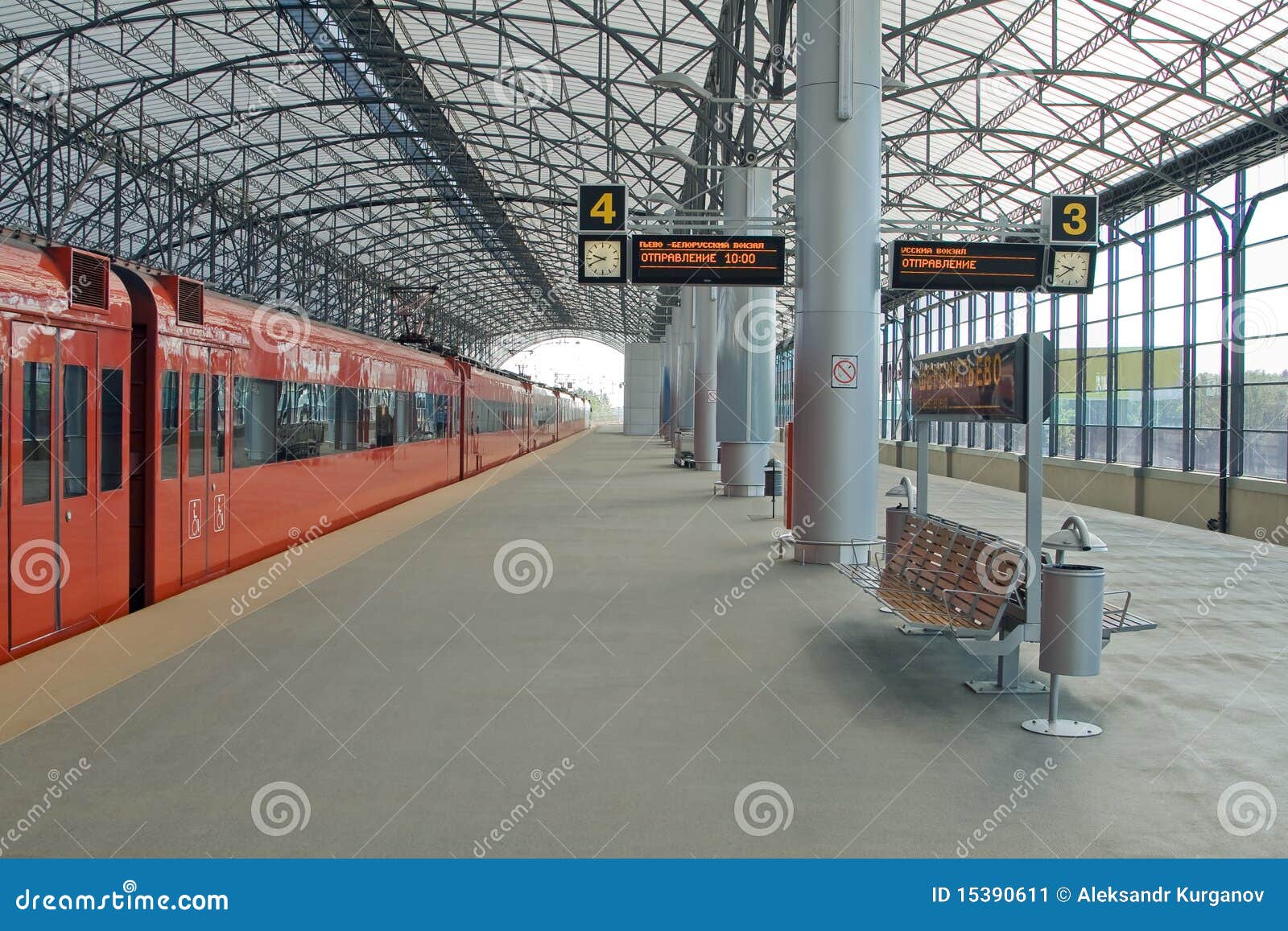 Train Station Sheremetyevo, Moscom Stock Image - Image of empty ...