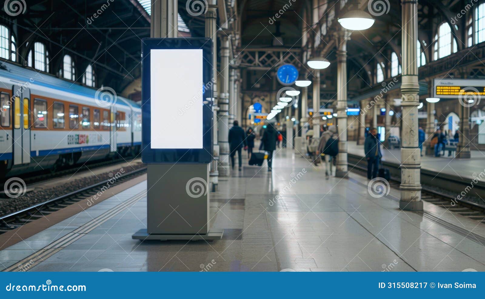 Train Station Timetable Display Mockup, Real-Time Updates, AI Created ...