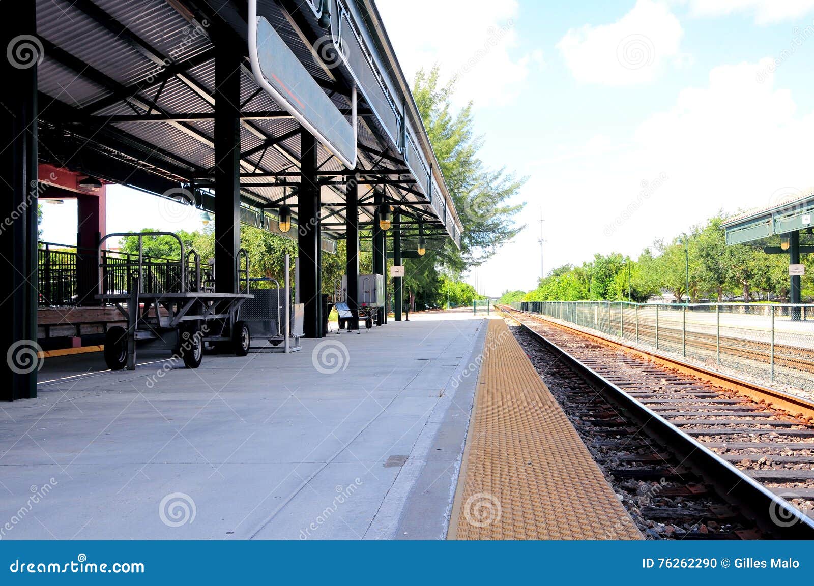 Train Station & Tracks in Florida Stock Photo - Image of rails ...