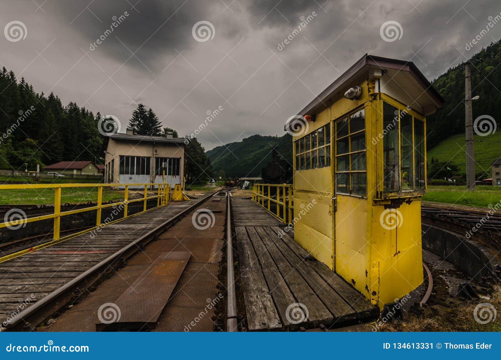 Train Station with a Turning Device Stock Image - Image of story ...