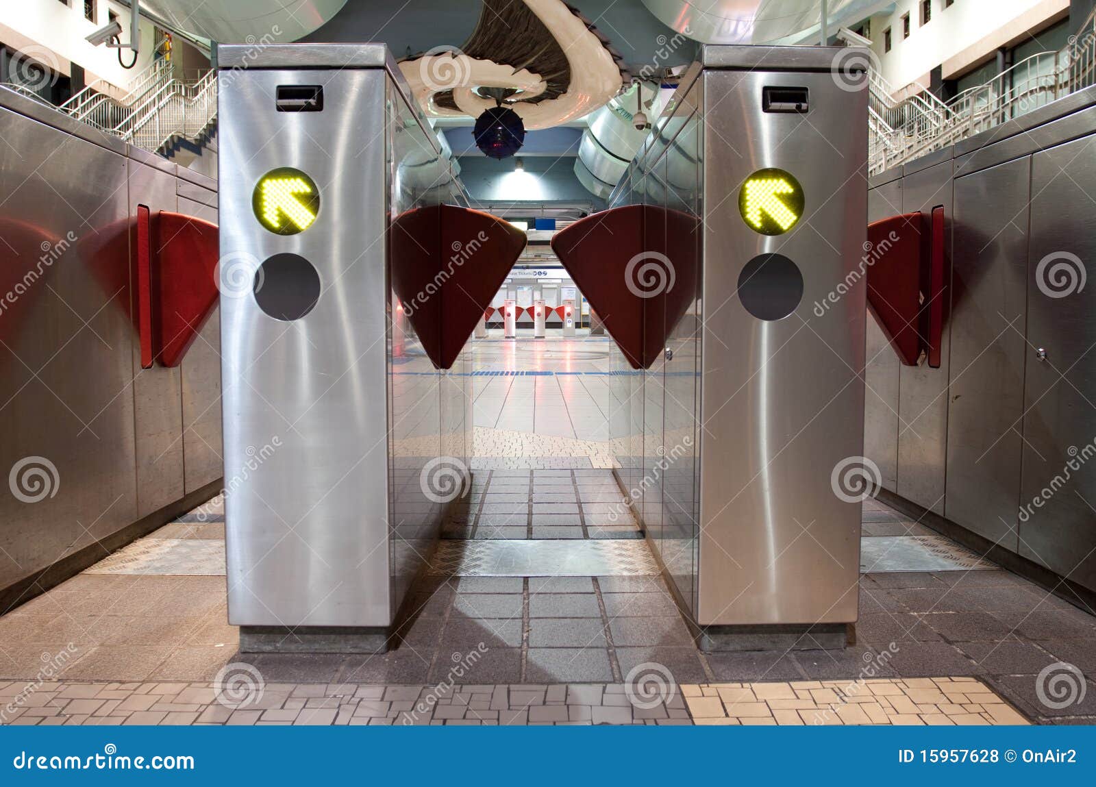Train Station Turnstiles stock photo. Image of entrance - 15957628