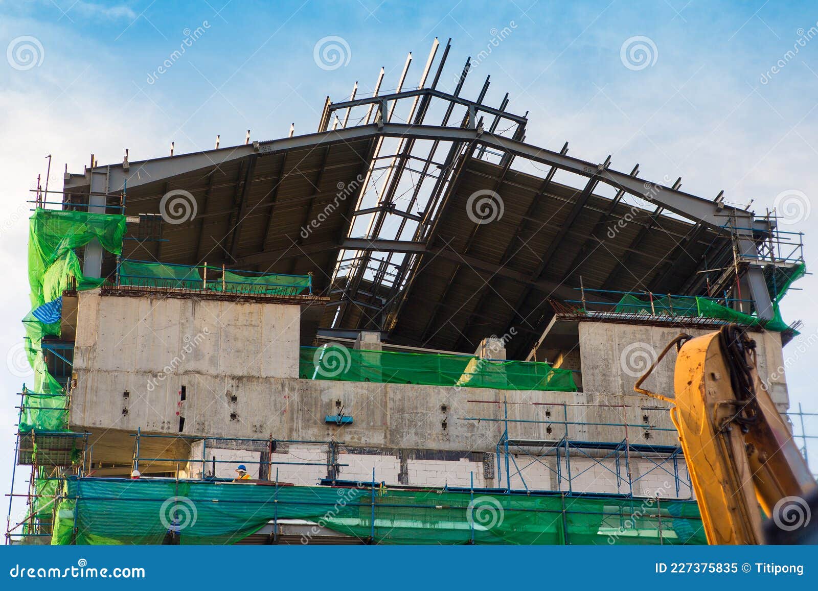 A Train Station Under Construction in the City Center Stock Image ...