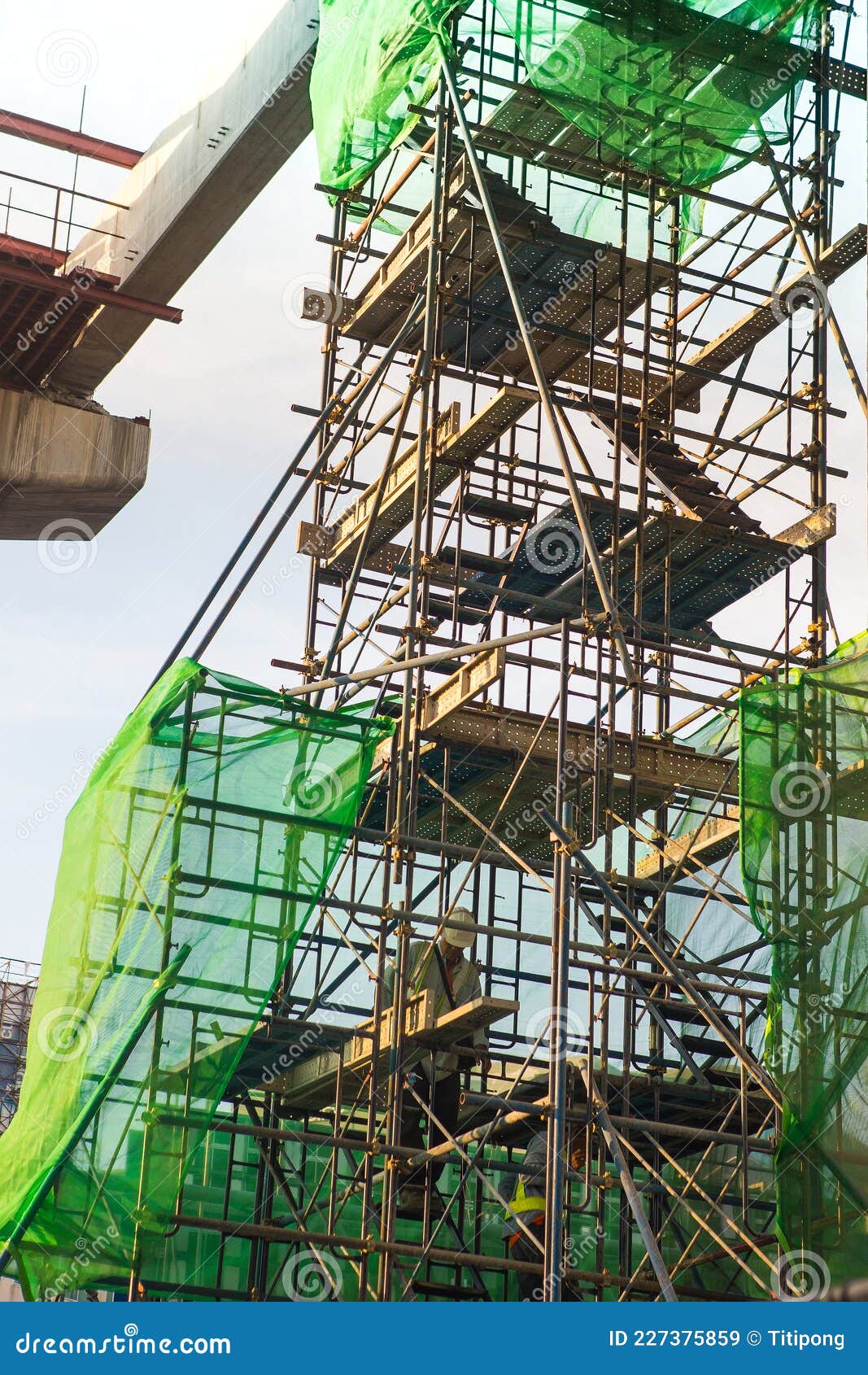 A Train Station Under Construction in the City Center Stock Image ...