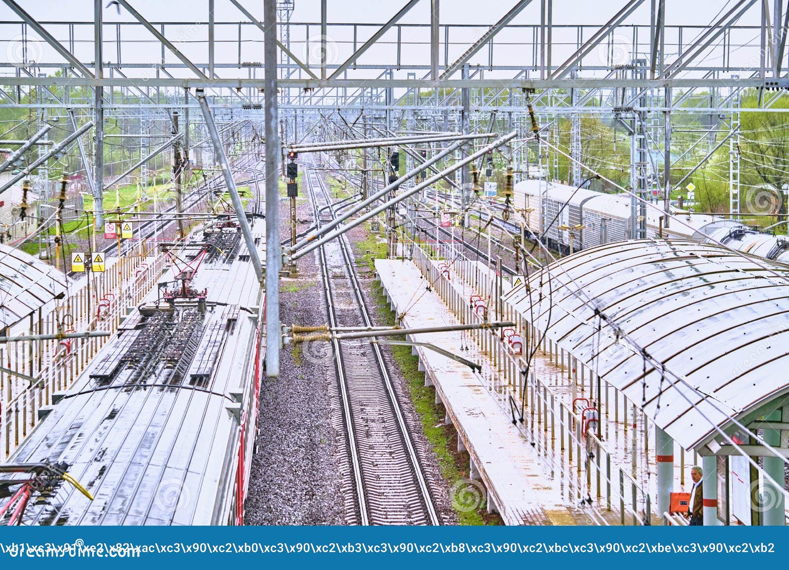 Train Station View from Above Color Stock Image - Image of bridge, city ...