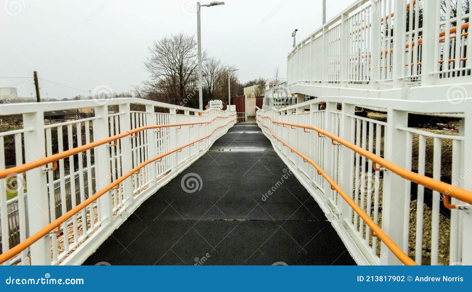 Train Station Walkway stock photo. Image of design, incline - 213817902