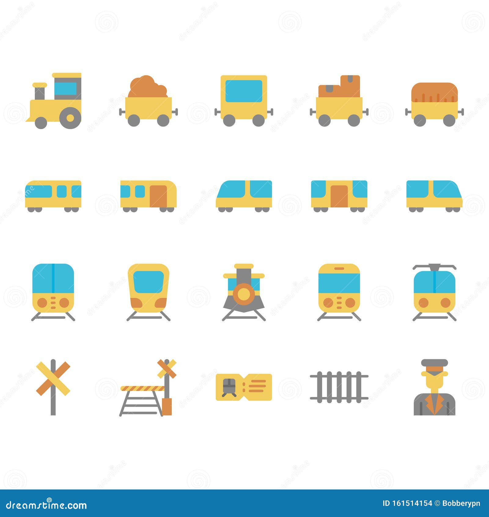 Train Stations Related Icon Set Stock Vector - Illustration of mountain ...