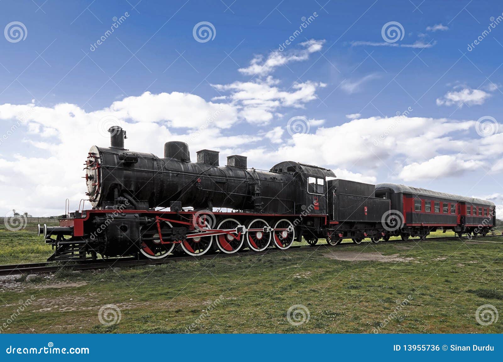 Train and steam locomotive stock photo. Image of rail - 13955736