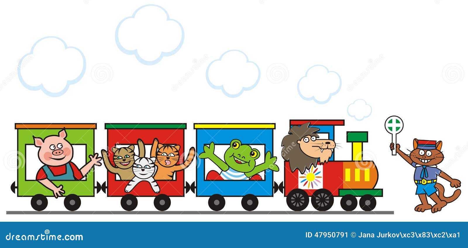 Tomcat, Conductor, Coloring Page, Eps. Vector Illustration ...
