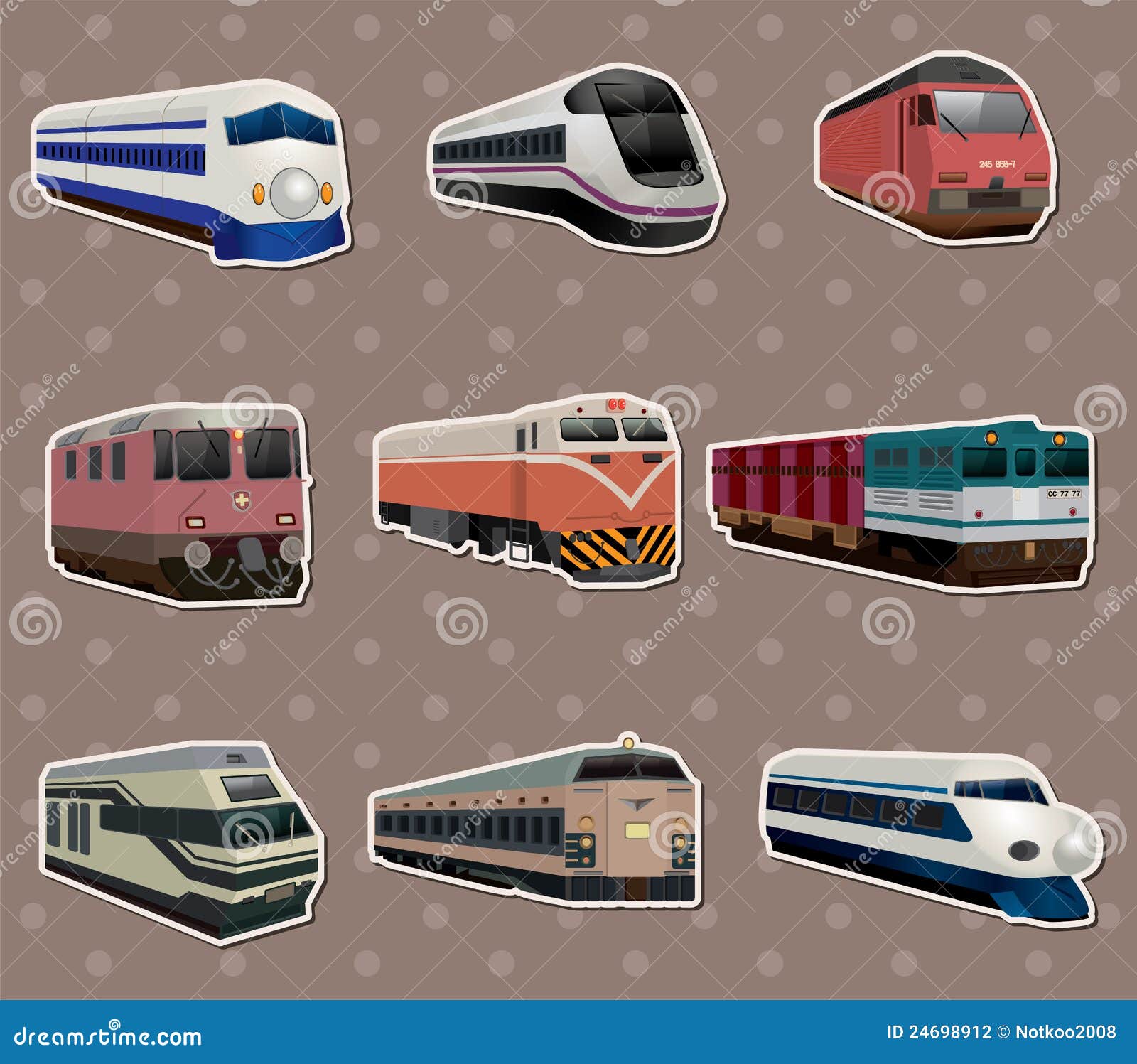 Train stickers stock vector. Illustration of isolated - 24698912